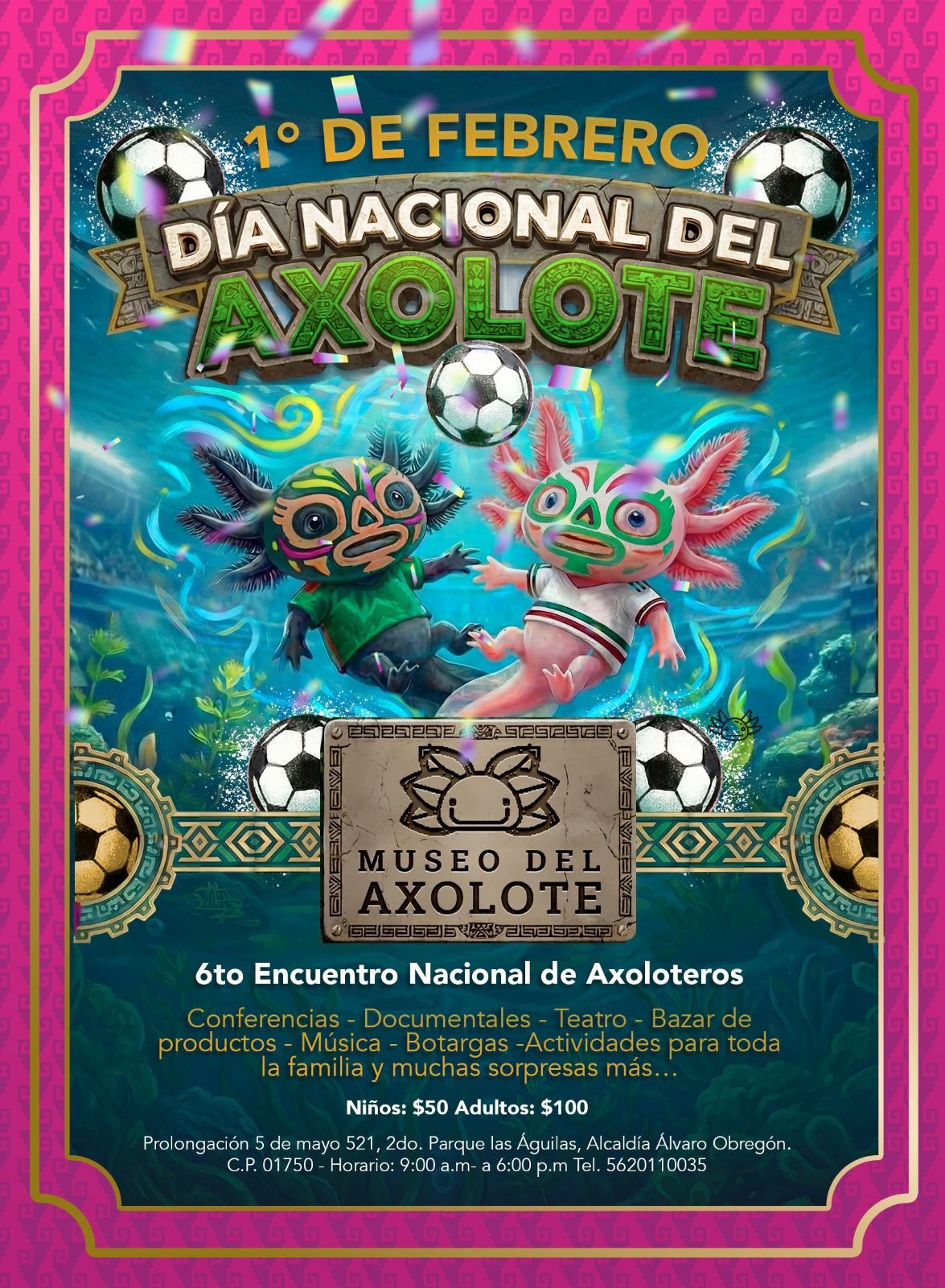 El Día del Axolote se celebra con cultura y conciencia